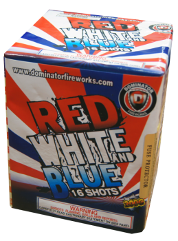 Red, White, & Blue Bombs 16 Shot – KJ's Fireworks